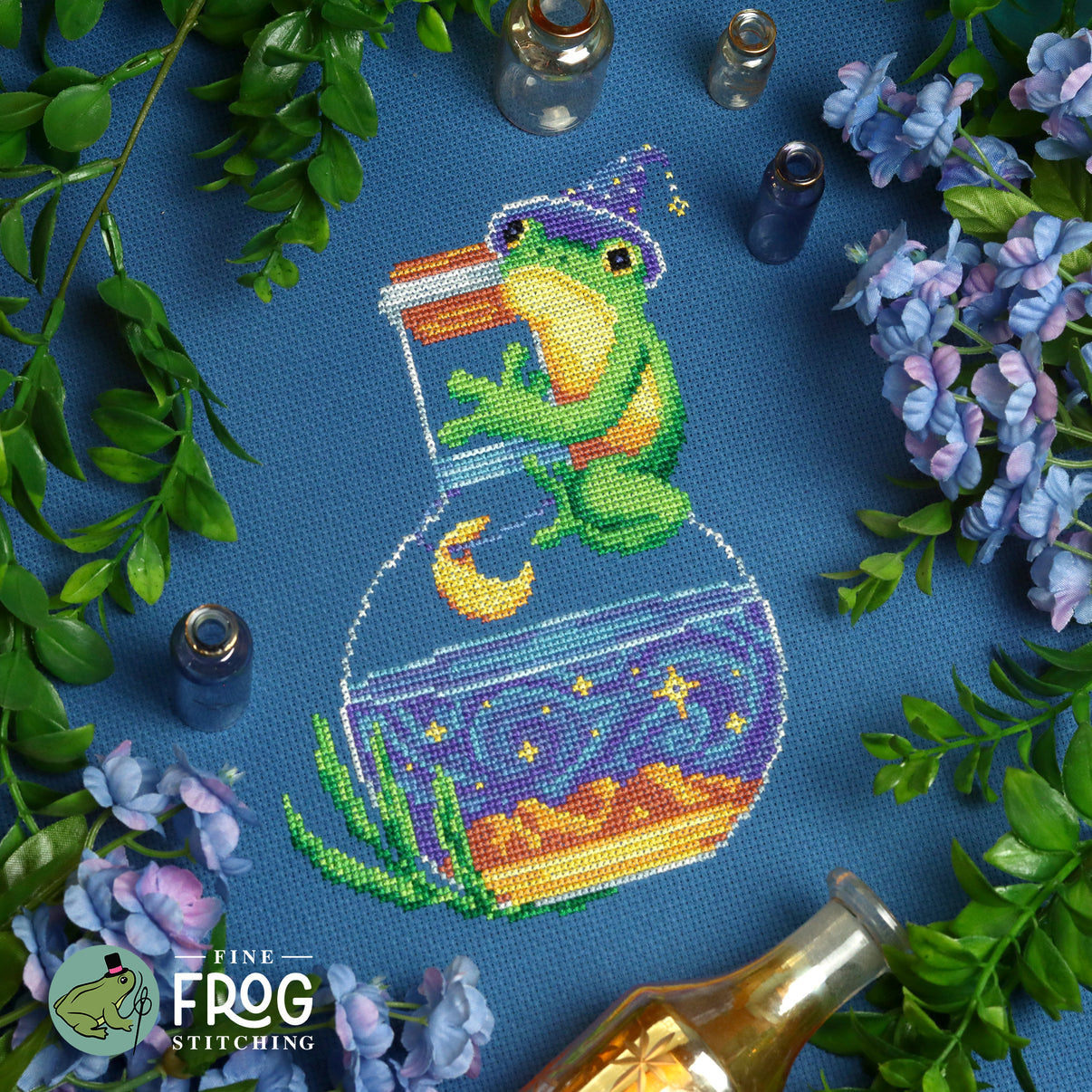 Amphibian Alchemist - Frog Potion Fantasy Cross Stitch Pattern PDF ...